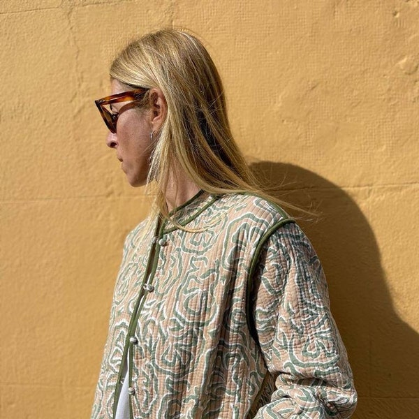Block Print Jacket - Etsy