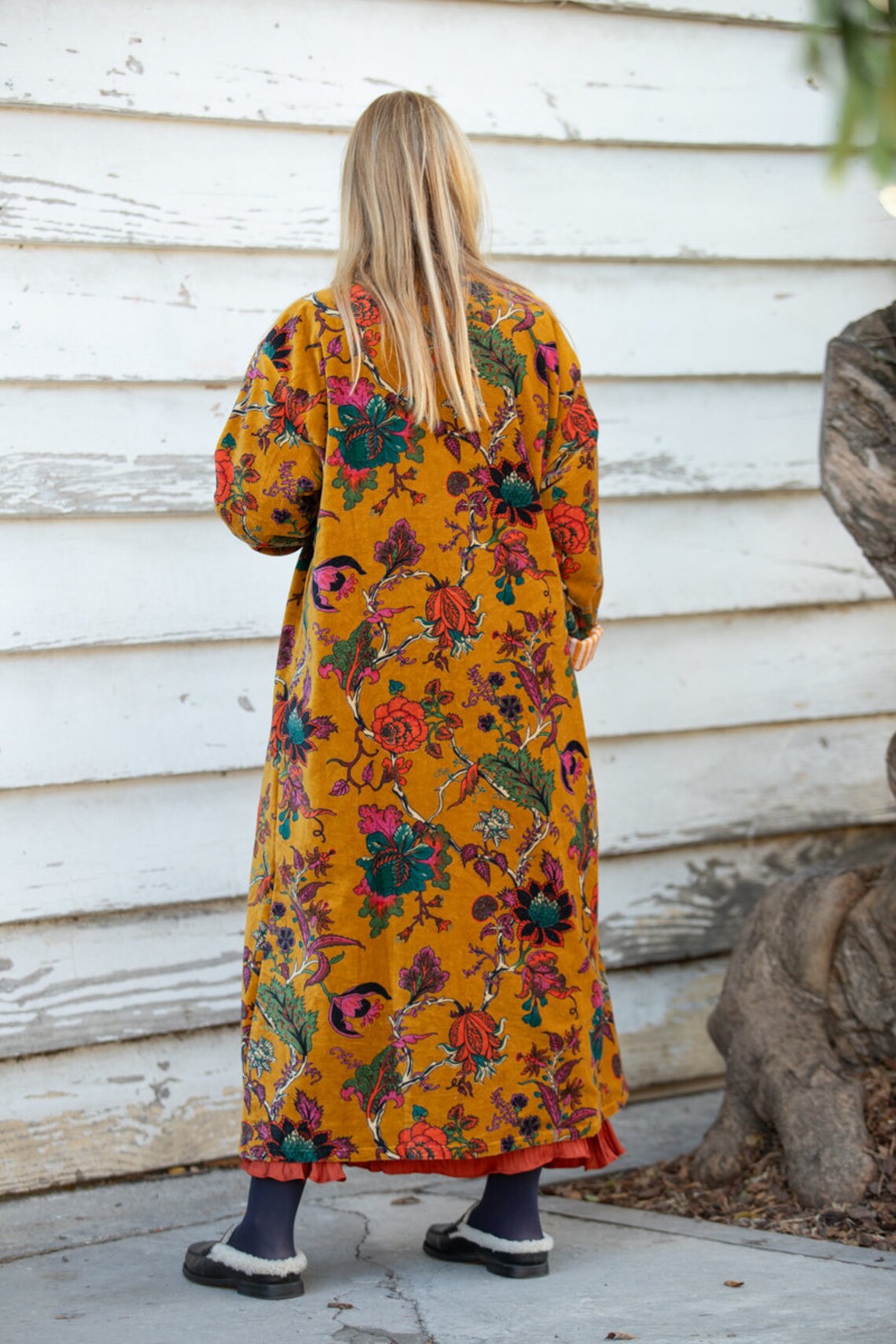 Long Velvet Jacket ( Yellow Lining Inside) - Etsy