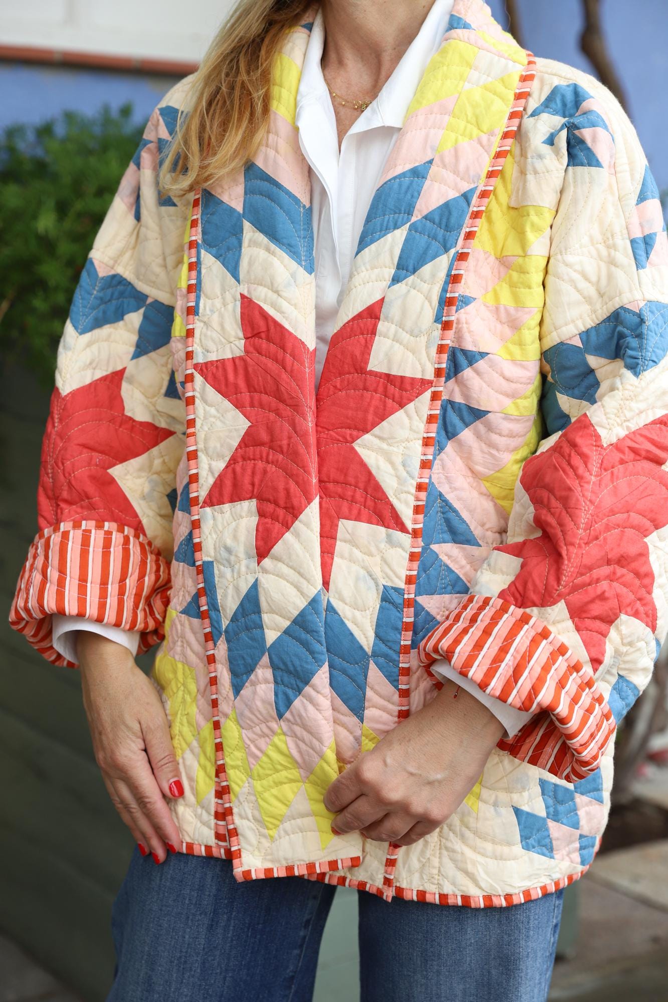 Reversible Patchwork Quilted Jacket - Etsy