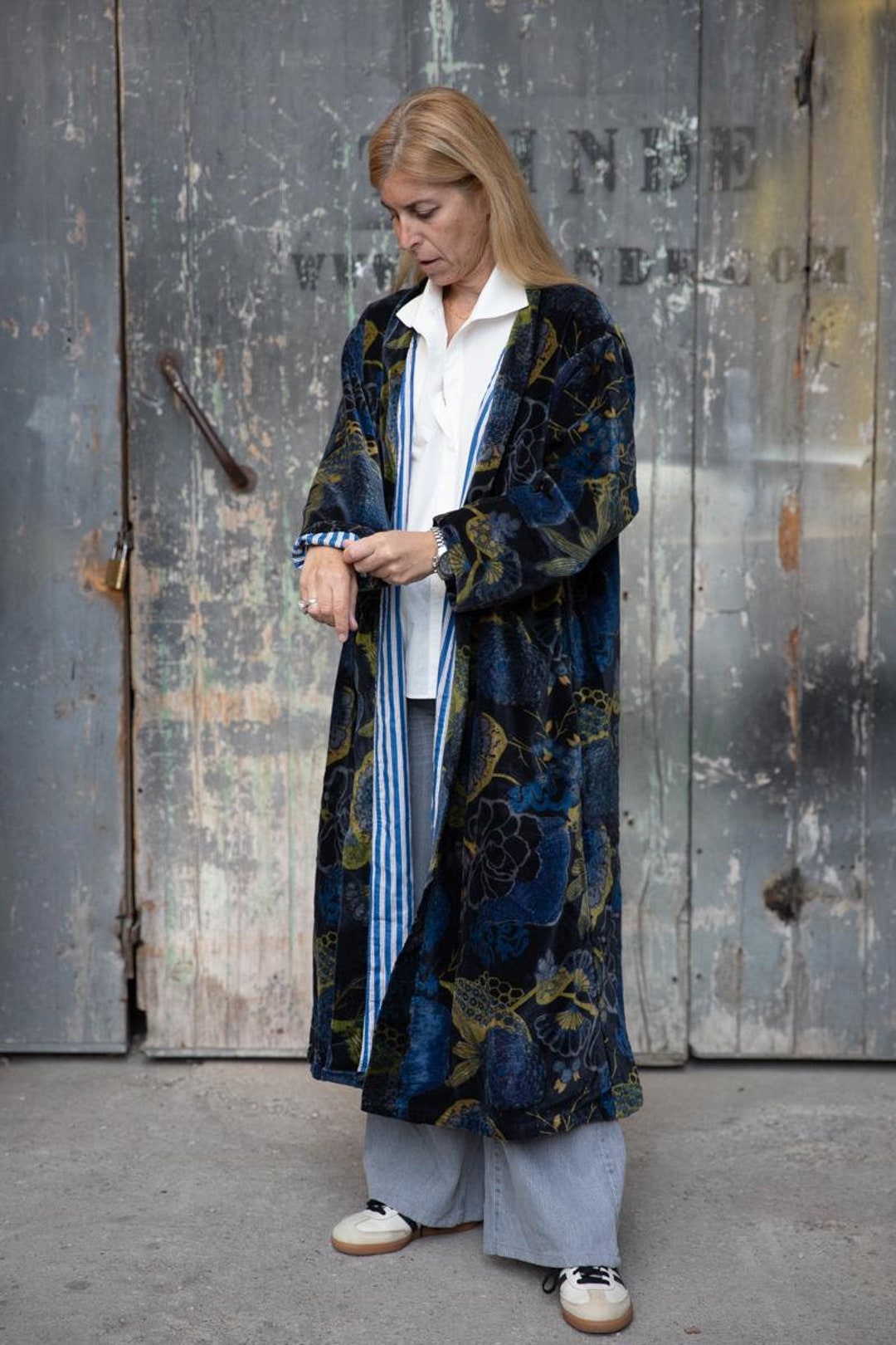 Long Velvet Jacket( Green Lining Inside ). - Etsy