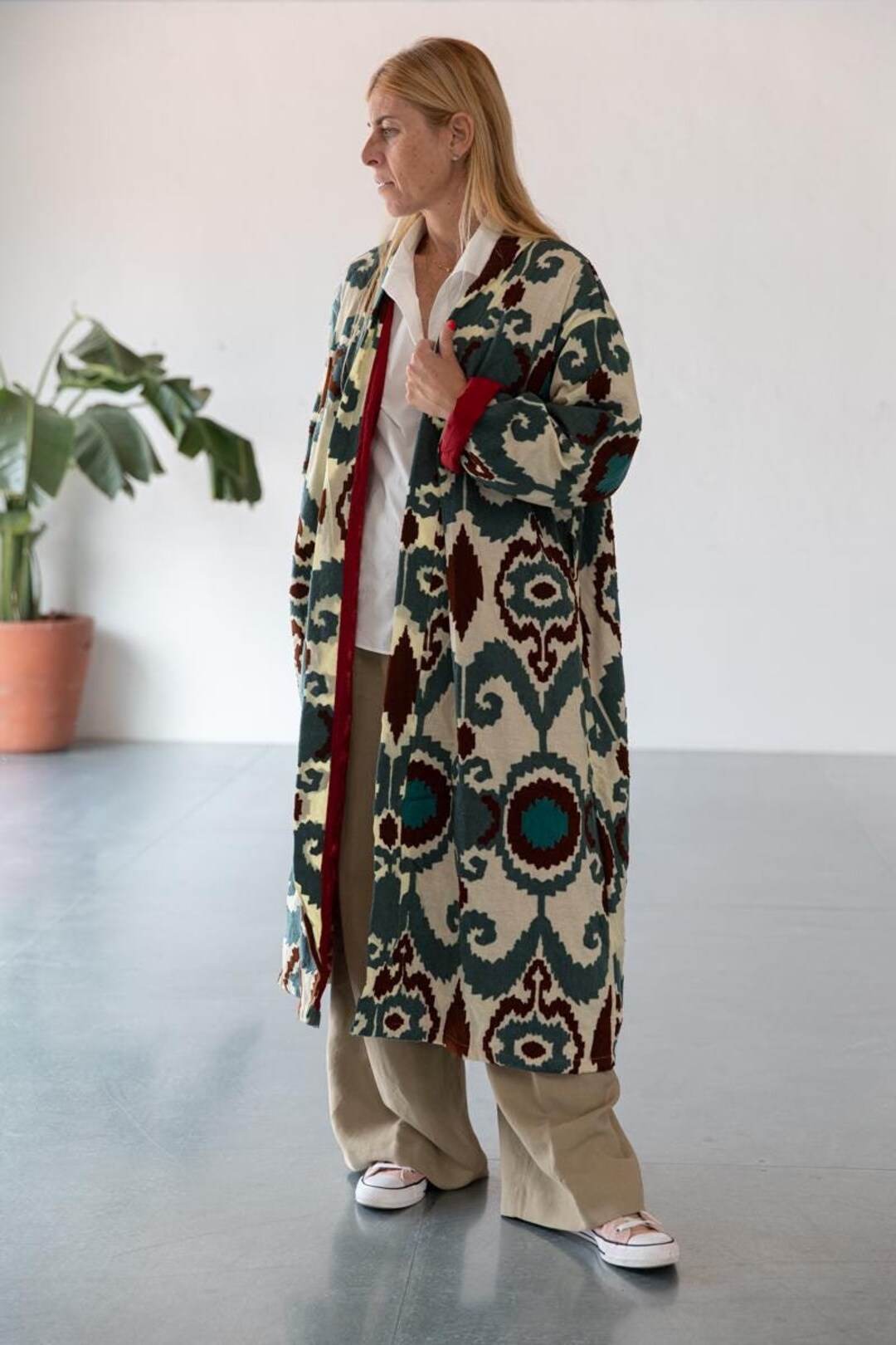 Long Embroidered Jacket - Etsy
