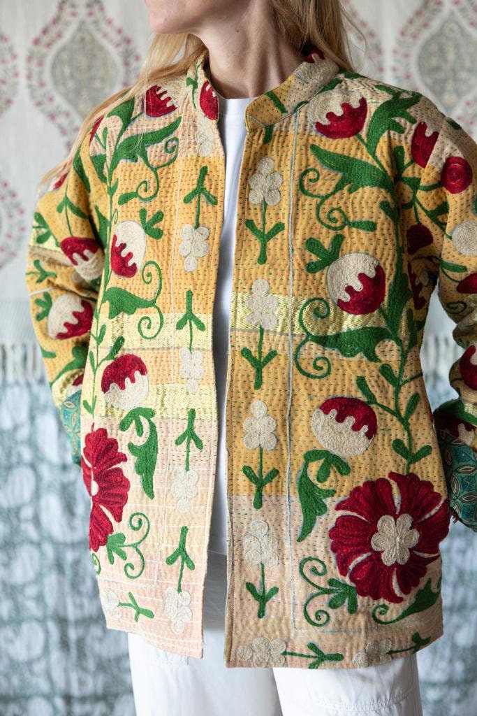 Vintage Kantha Embroiderd Jacket - Etsy