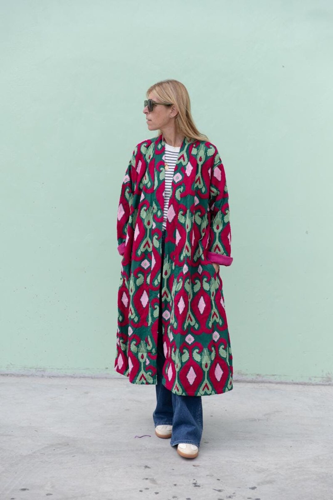 Long Embroidered Jacket - Etsy