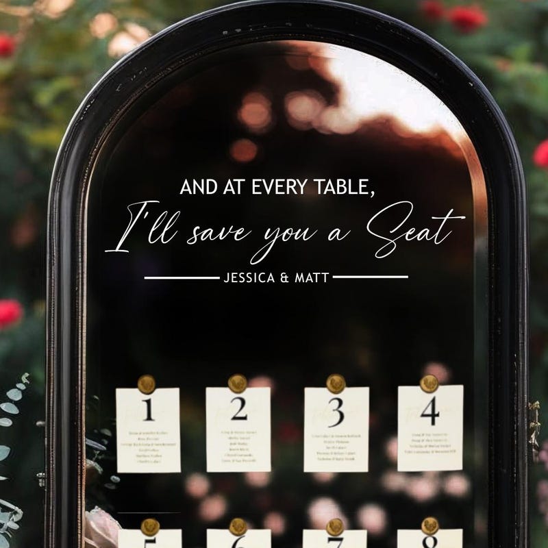 Mirror Seating Chart - Etsy
