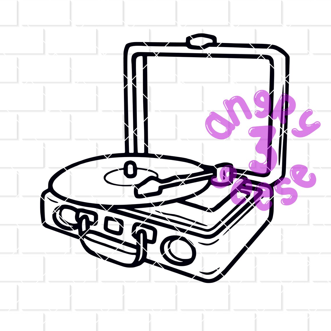 Vinyl Record Player Digital Download Dxf Eps Svg Cut Files Png for ...