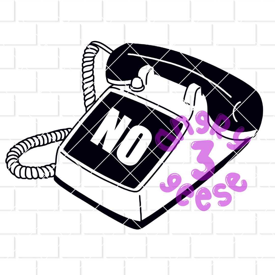 Telephone No Digital Download Dxf Eps Svg Cut Files Png for Sublimation ...