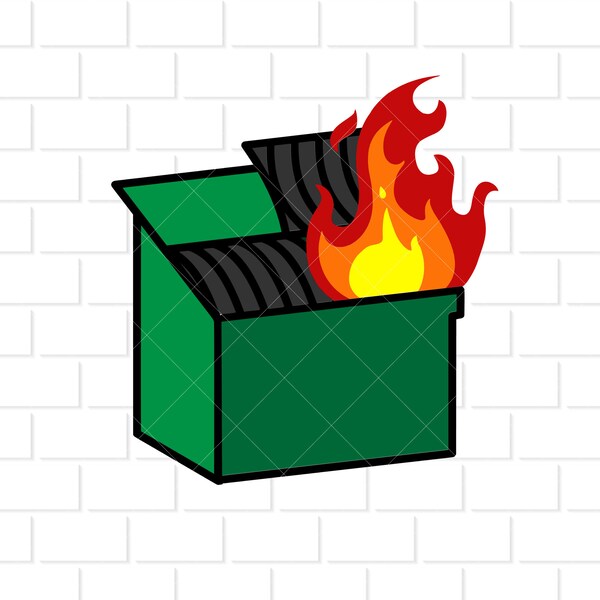 Dumpster Fire Svg - Etsy