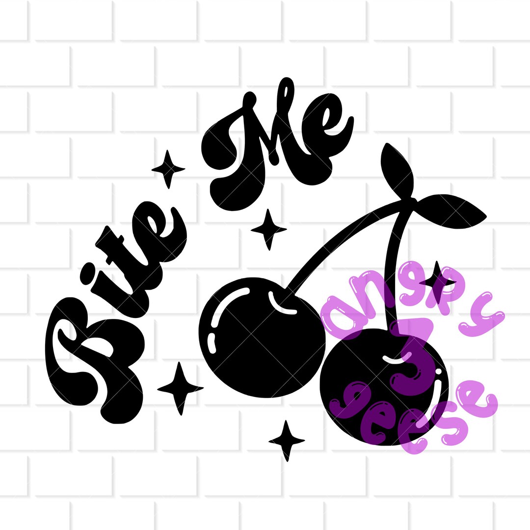 Bite Me Cherries Digital Download Eps Dxf Svg Cut Files Png for ...