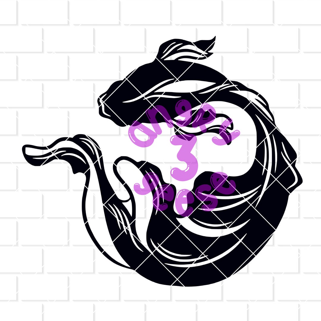 Pretty Fish Digital Download Dxf Eps Svg Cut Files, Png for Sublimation ...