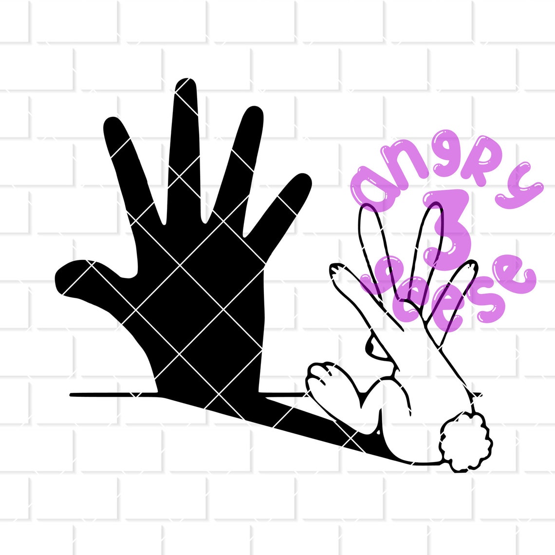 Rabbit Puppet Hand Digital Download Eps, Dxf, Svg Cut Files, Png for ...