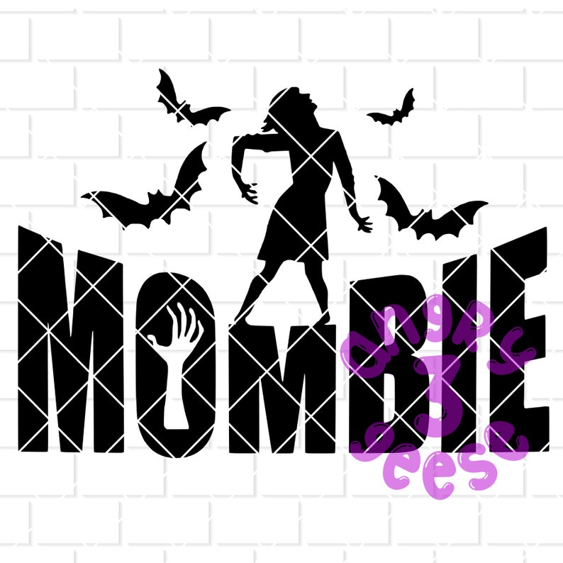 Mombie Digital Download Eps, Dxf Svg Cutting Files, Png for Sublimation ...