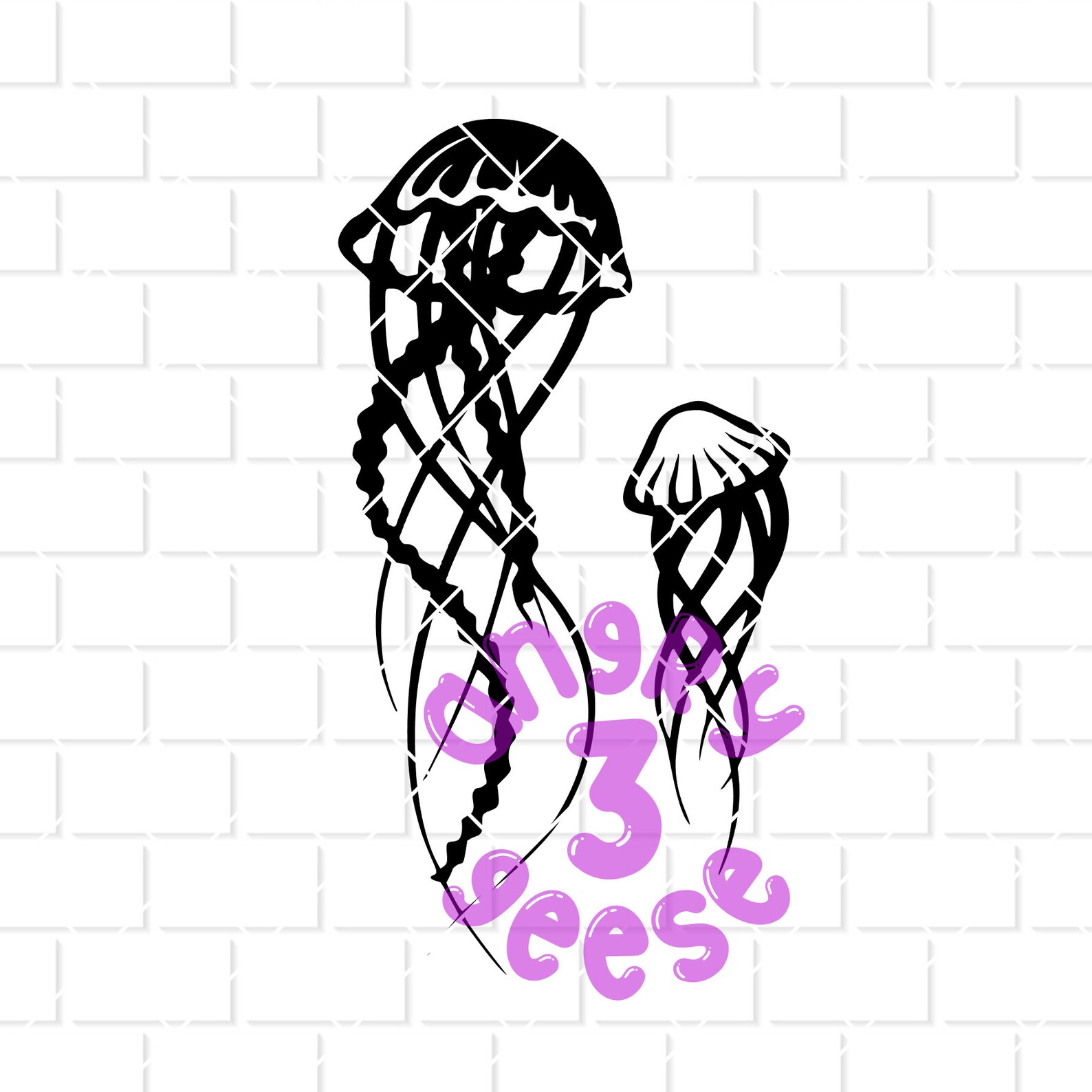 Jelly Fish Digital Download Dxf Eps Svg Cutting Files Png Files for ...