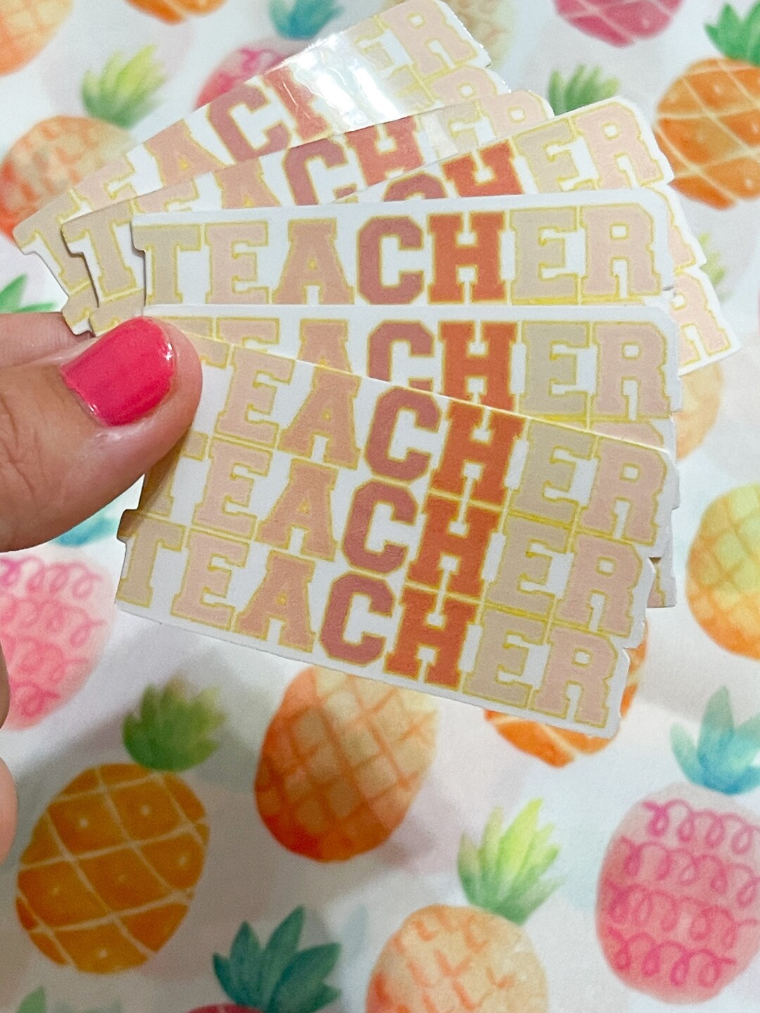 Varsity Teacher Sticker | Teacher Teacher Teacher | Stickers - Etsy