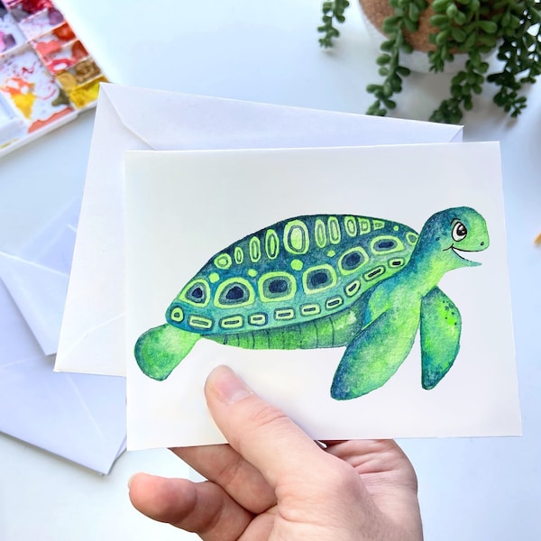 Sea Turtle Greeting Cards - Etsy