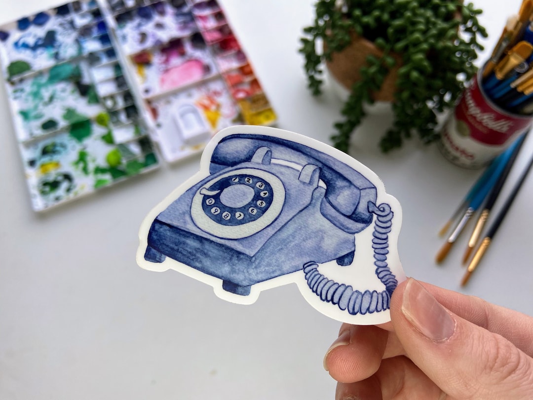 Vintage Rotary Phone Sticker: Rotary Telephone Nostalgia Throwback 80s ...