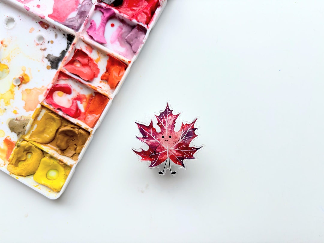 Maple Leaf Pin | Fall Leaf Pin | Maple Leaves Art Pin | Red Maple Tree ...