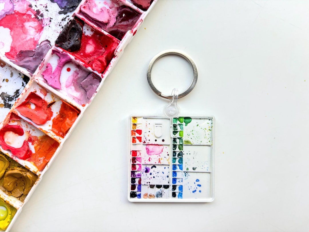 Artist's Watercolor Paint Palette Keychain | Art Keychain | Artist ...