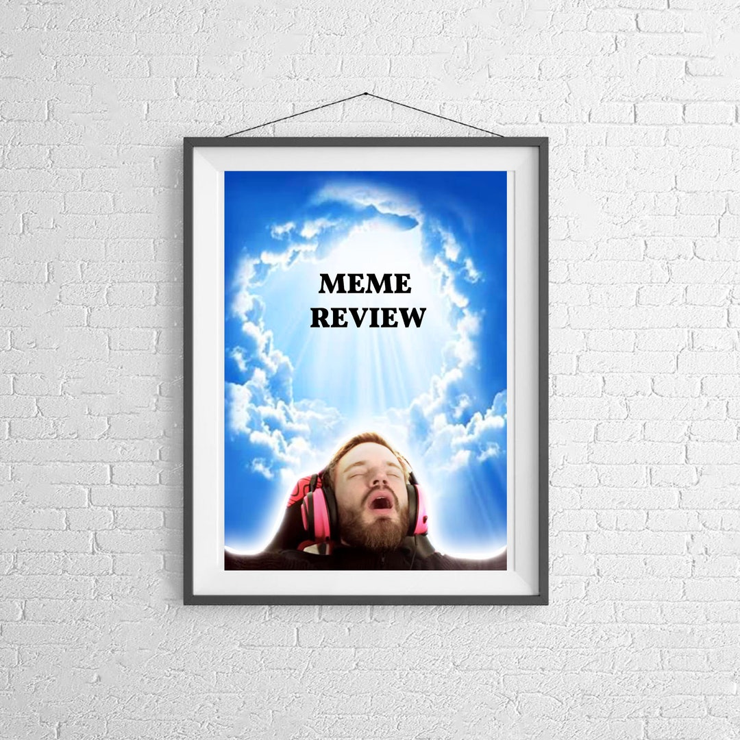 Pewdiepie ,poster ,wall Art ,meme Review ,print ,heven ,youtube ,meme ...