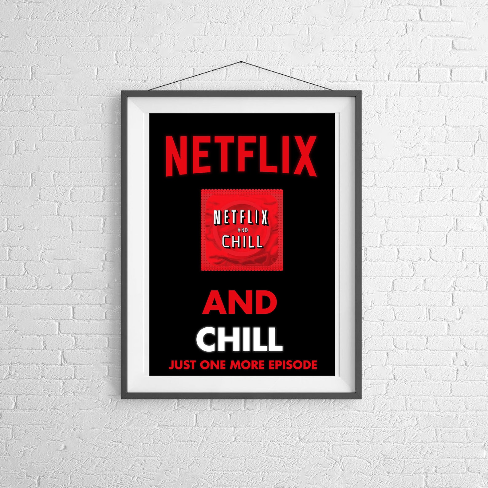 Netflix ,poster ,wall Art ,netflix and Chill,print,condom,chill,great ...