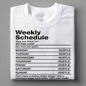 Weekly Schedule, Hustle T-shirt, Boss T-shirt, Melanin Boss, Unisex ...