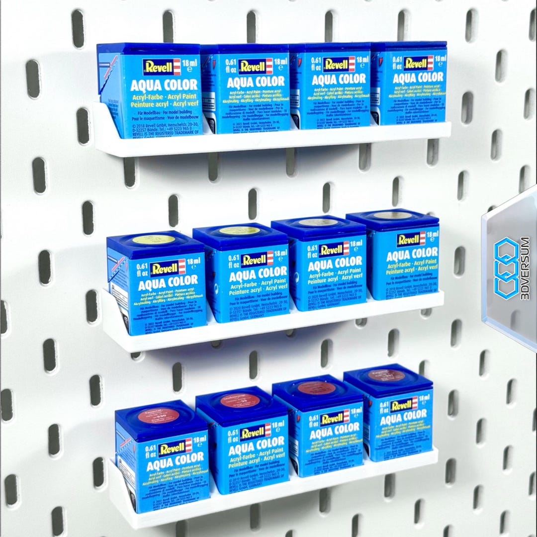 Paint Pot Rack – Holder for Revell Aqua Color 18 Ml | for IKEA Skadis ...