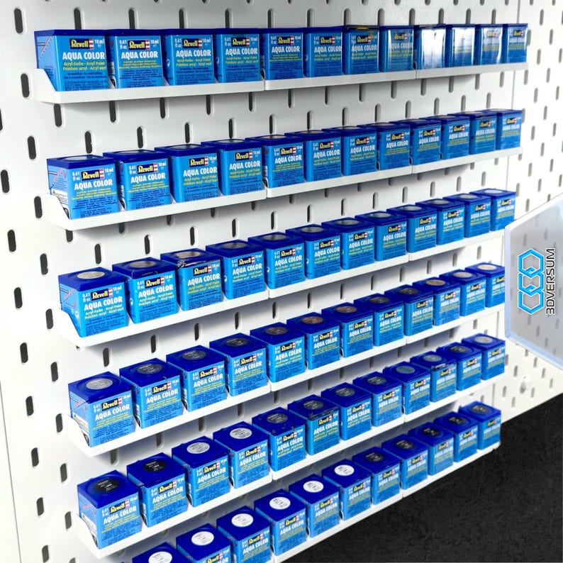 Paint Pot Rack – Holder for Revell Aqua Color 18 Ml | for IKEA Skadis ...