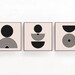 Set of Three Square Neutral Prints/geometric Wall Art/ Semicircle ...