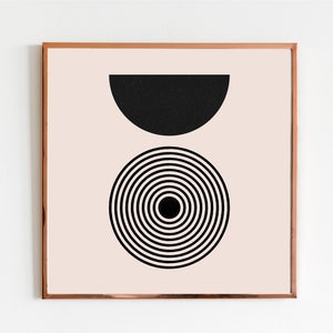 Set of Three Square Neutral Prints/geometric Wall Art/ - Etsy