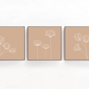 Set of Three Botanical Prints/ Set of Three Neutral Prints / Nursery ...