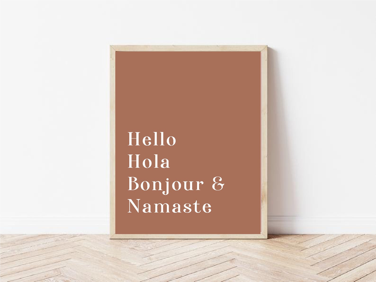 Hello, Hola, Bonjour, Namaste Print, Home Decor, Quote Print, Living ...