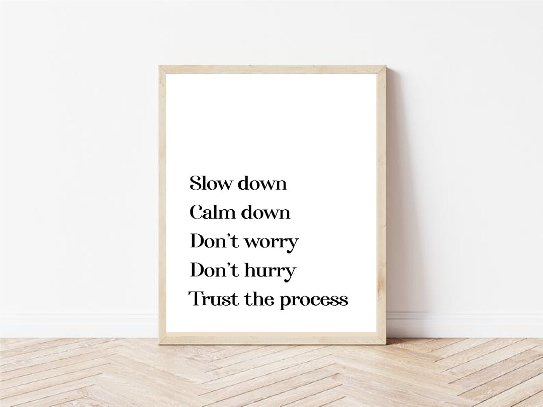 Trust the Process, Printable Quote Poster, Motivational Quote Print ...