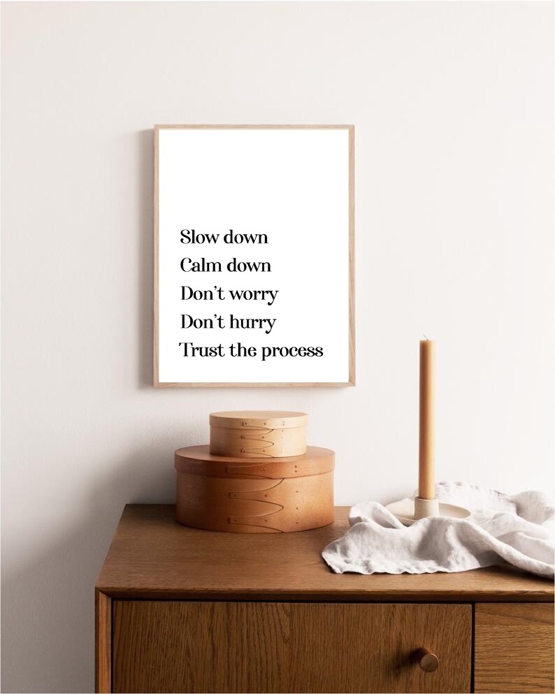 Trust the Process, Printable Quote Poster, Motivational Quote Print ...