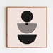Set of Three Square Neutral Prints/geometric Wall Art/ Semicircle ...