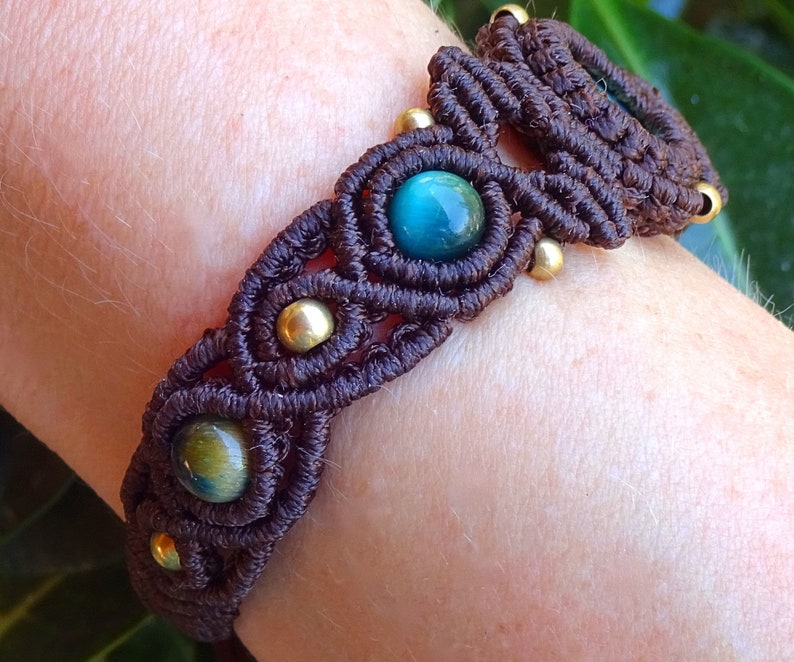 Abalone Macrame Bracelet Handmade Bracelet Bohemian - Etsy