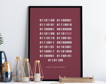 Binary Code Print - Etsy