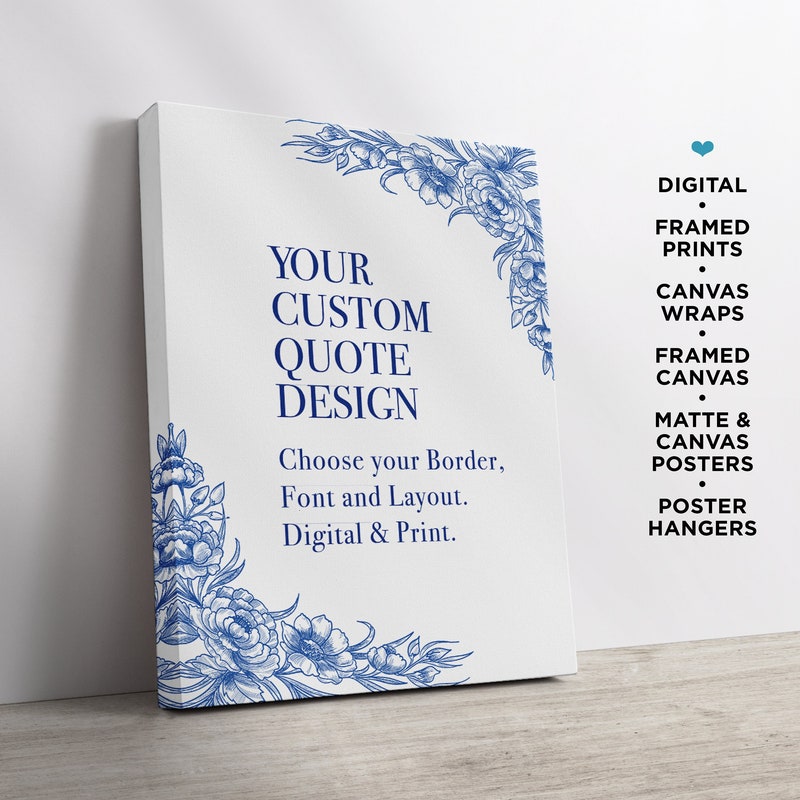 Custom Canvas Quote - Etsy