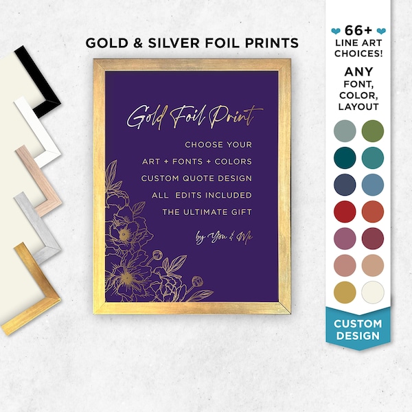 Gold Foil Print - Etsy
