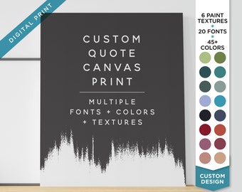 Custom Canvas Quote Wall Art Printable Horizontal Framed Poster Print ...