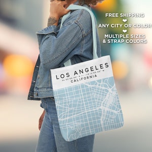 Custom Tote Bag With City Maps Personalize Tote Bag Any City Reusable ...