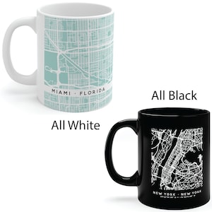 Custom City Map Coffee Mugs Personalized Coffee Mugs With Custom City ...