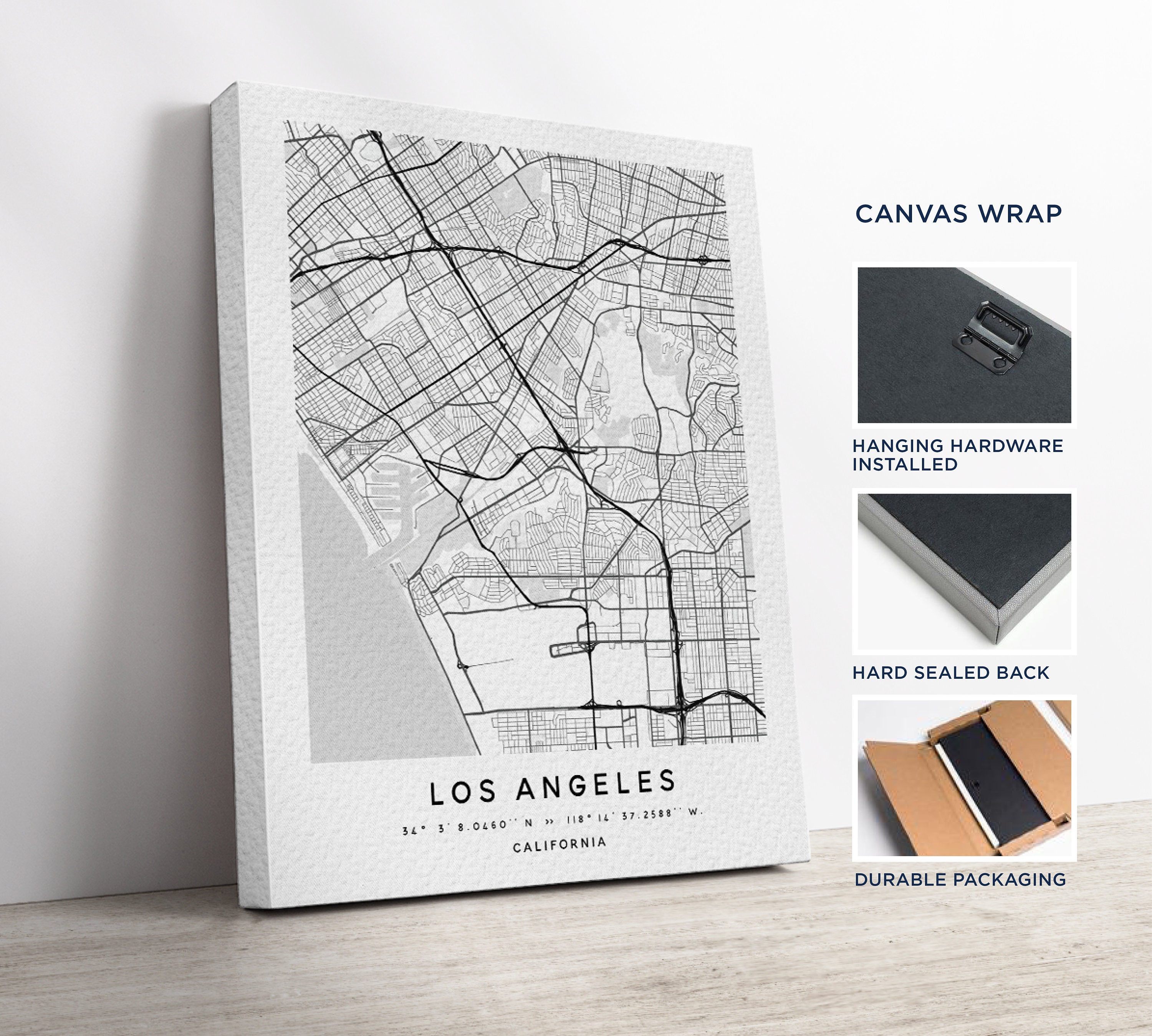 Personalized Set of 2 City Map Prints Home Town Poster Wall Art Sign ...