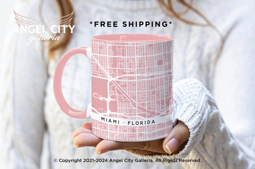 Custom Coffee Mug With City Map Personalized City Map Coffee Mugs ...