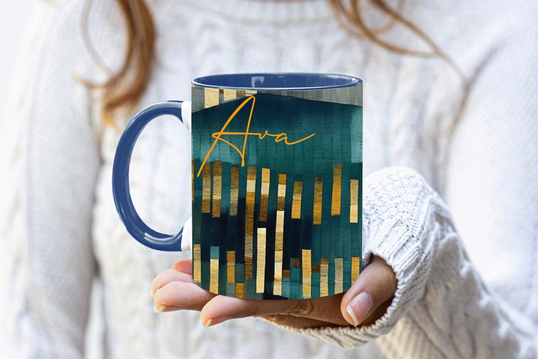 Personalized Coffee Mug: Custom Text & Color Options - Etsy
