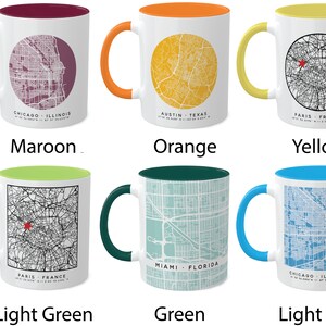 Custom City Map Coffee Mugs Personalized Coffee Mugs With Custom City ...