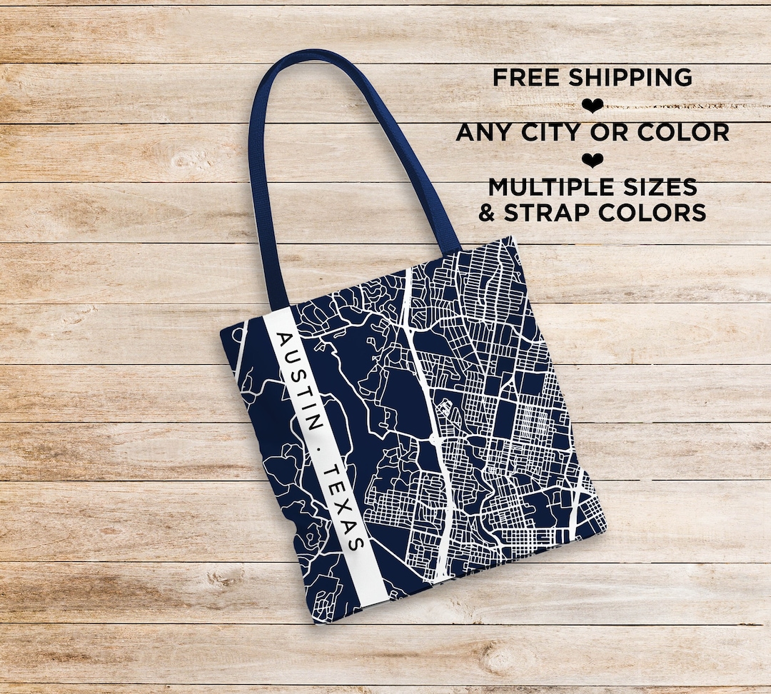 Custom Tote Bag With City Maps Personalize Tote Bag Any City Reusable ...
