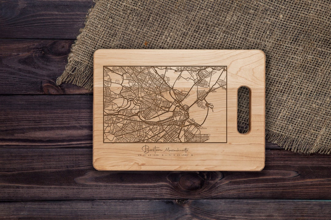 Personalized Charcuterie Board With City Map Custom Cutting Board Gift ...