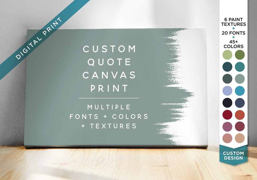 Custom Quote Print Canvas Personalize Quote Wall Art Custom Poem ...