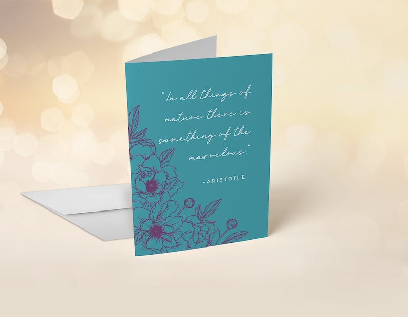 Custom Card With Line Art Personalized Greeting Card Custom Printed ...