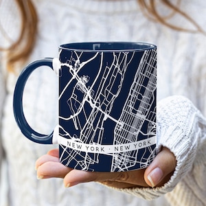 Custom City Map Coffee Mugs Personalized Coffee Mugs With Custom City ...