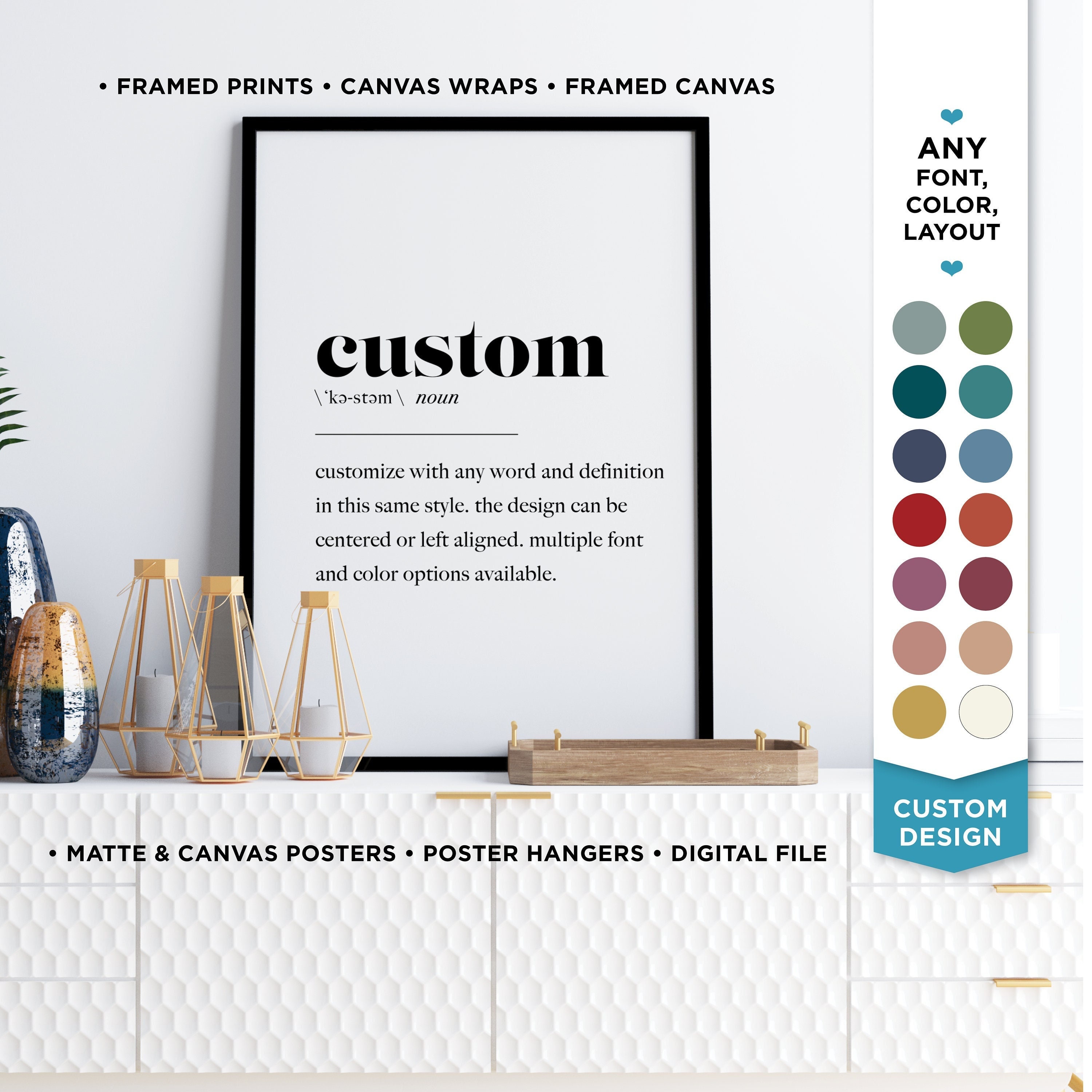 Custom Definition Print, Personalized Word Art Poster - Etsy